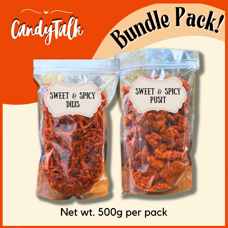500g. Per Pack(BUNDLE Sweet & Spicy Dilis & Pusit ) | Shopee Philippines