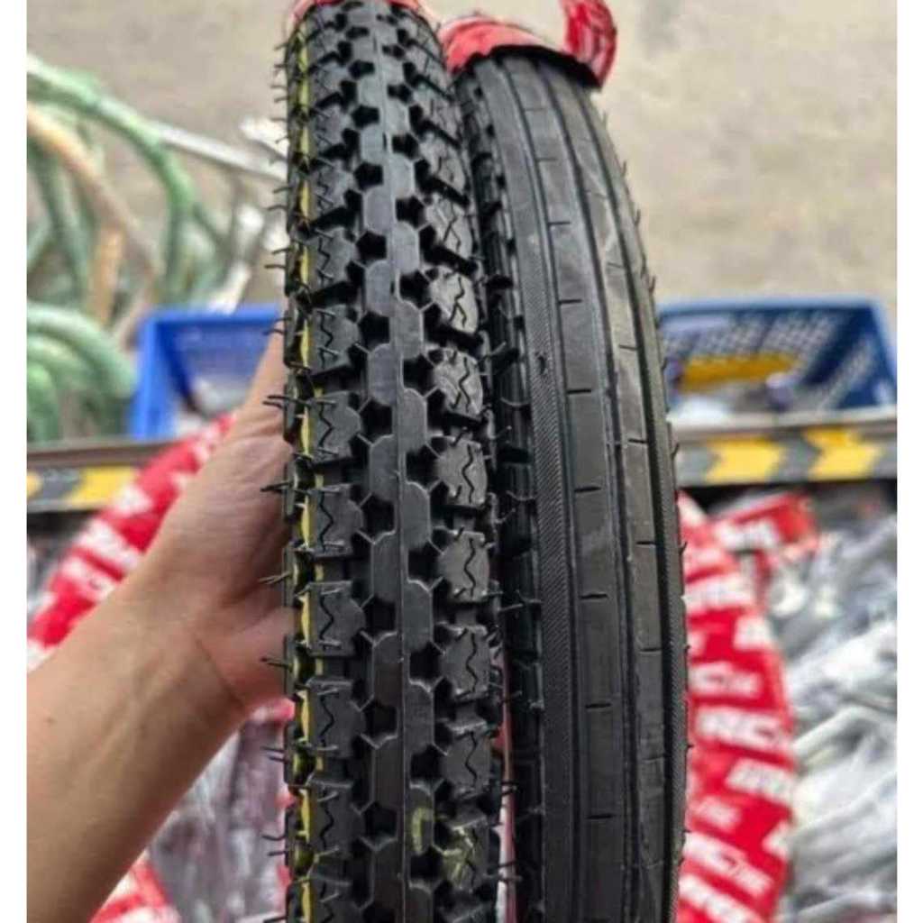 IRC TIRE RED 2.25/17 FRONT STRAIGHT LINE, 2.50/17 REAR, MADE BY INOUE ...