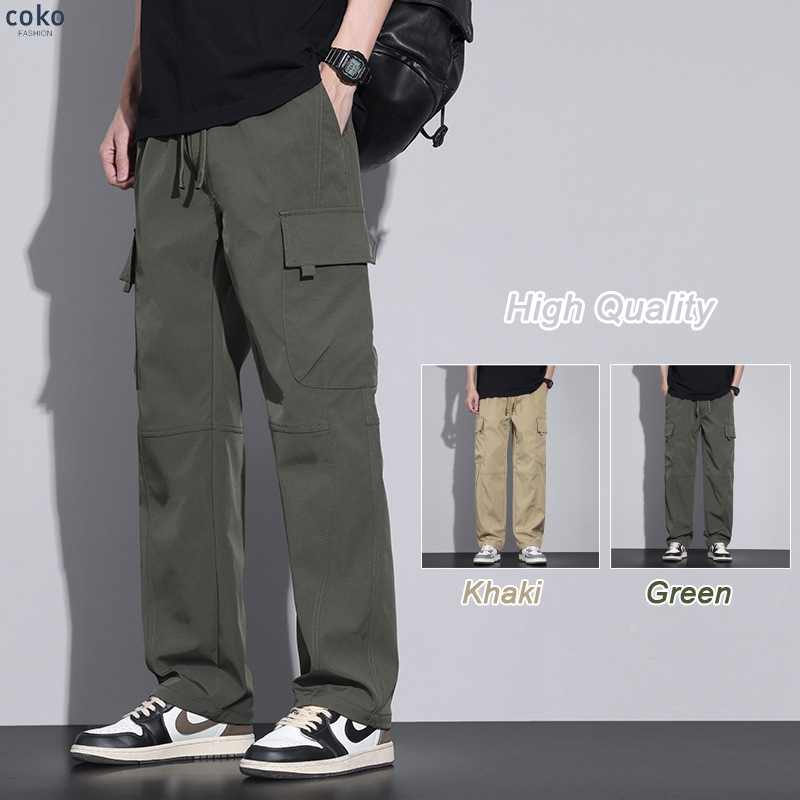 COD cargo pants new fashion jogging pants for men Khaki/Green Multi ...