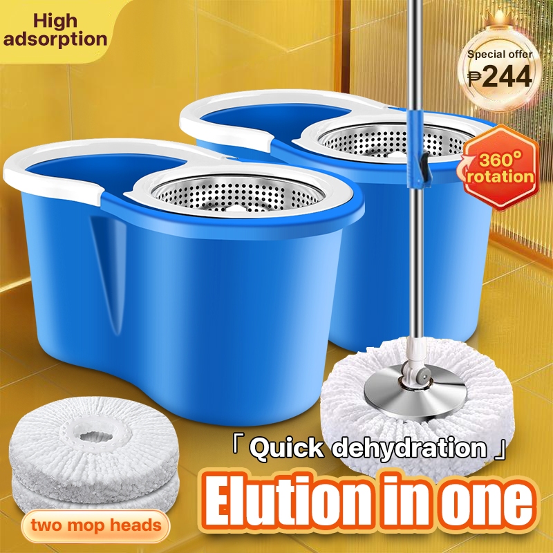 Mop Map For Floor 360° Stainless Steel Rorating Mop With Spinner Wet And Dry Mop 2 In 1 Floor