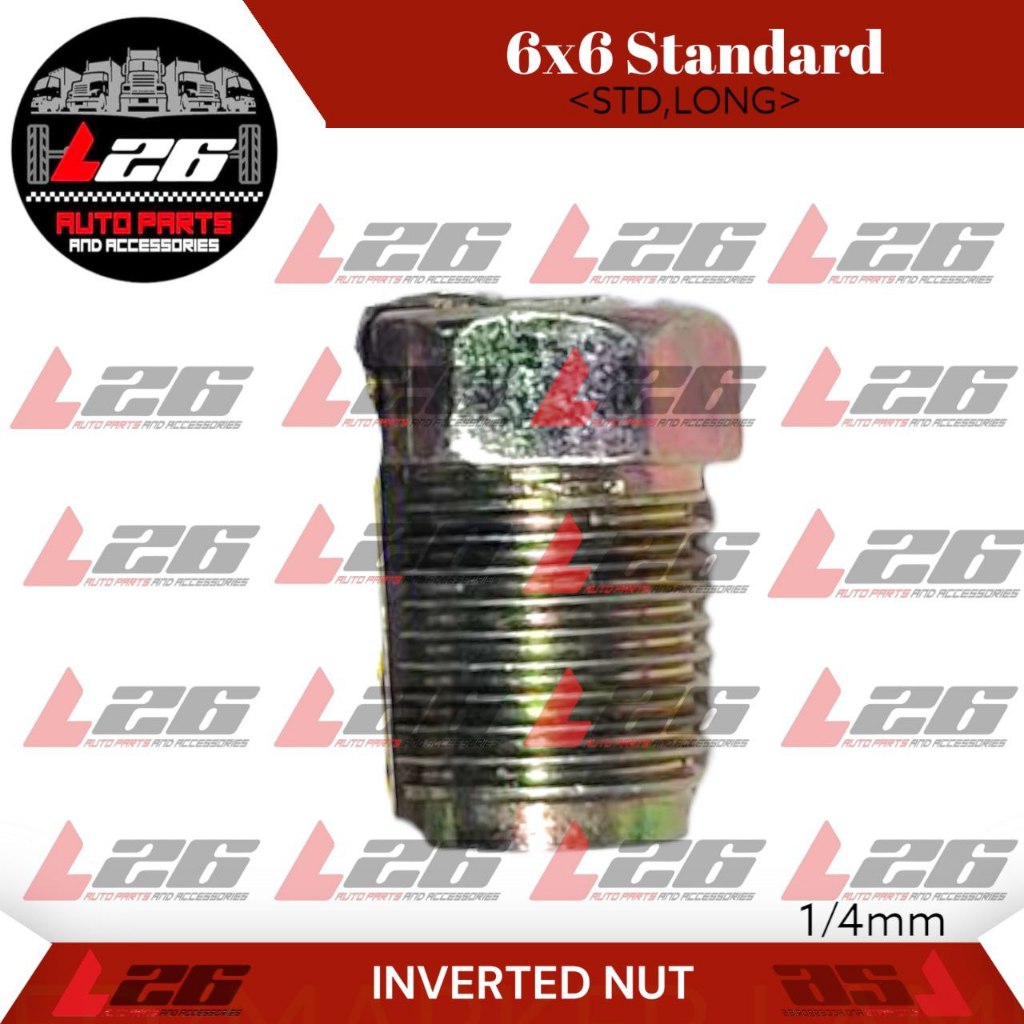 6X6 Standard INVERTED NUT FOR 6X6 TRUCK 1/4mm LONG | Shopee Philippines