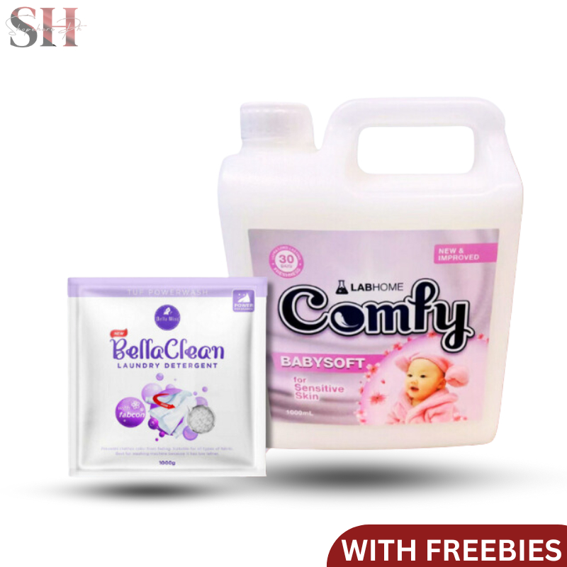 1000g Bella Clean Laundry Detergent with Fabcon & 1000ML Labhome Comfy ...