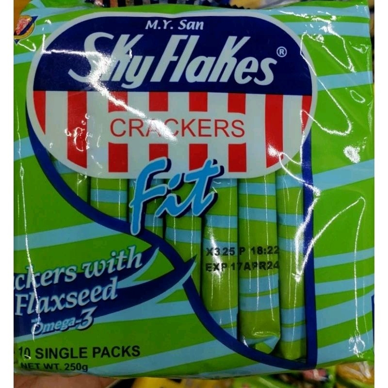 Sky Flakes crackers fit with flaxseed 1packx10s | Shopee Philippines