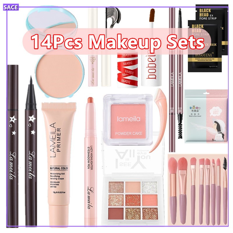 7/9/11/14PCS Lameila Makeup Set Isolation Cream BB lipstick Mascara ...