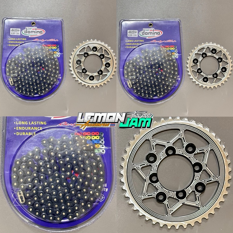 CNC V2.2 SPROCKET with CHAIN WAVE / XRM / RS125 / RAIDER 150 34T , 36T ...