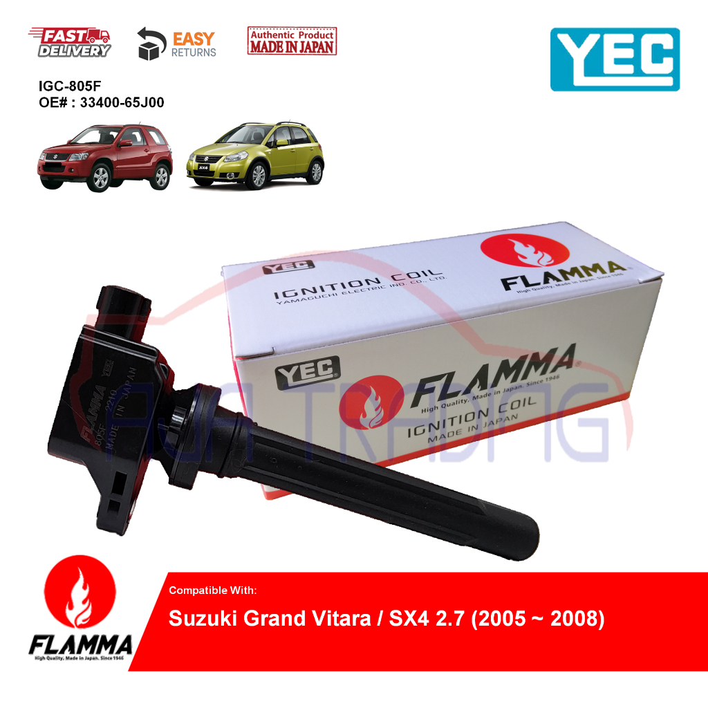 YEC FLAMMA Ignition Coil IGC-805F Suzuki Grand Vitara / SX4 2.7 2005 ...