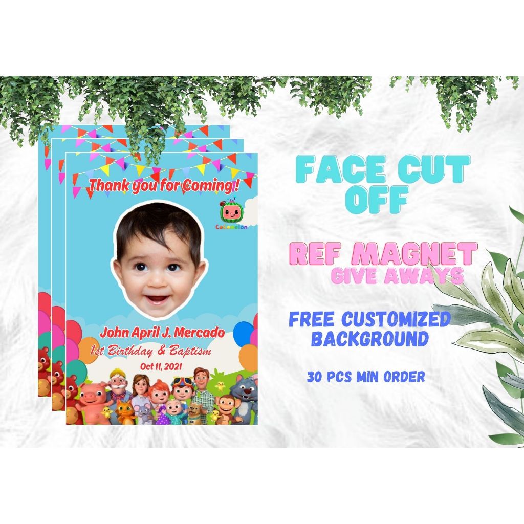 Face Cut-out Ref Magnet personalize free background | Shopee Philippines
