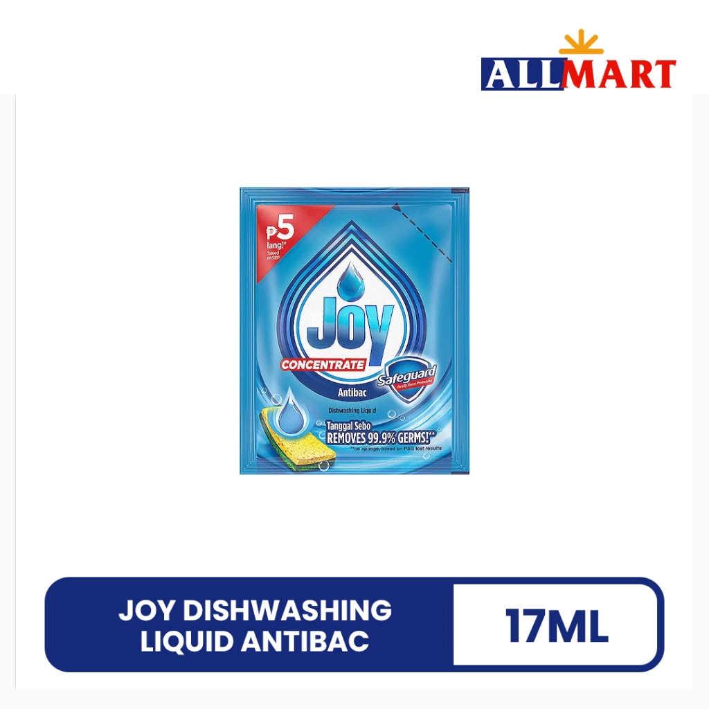Joy Dishwashing Liquid Antibac 17ml | Shopee Philippines