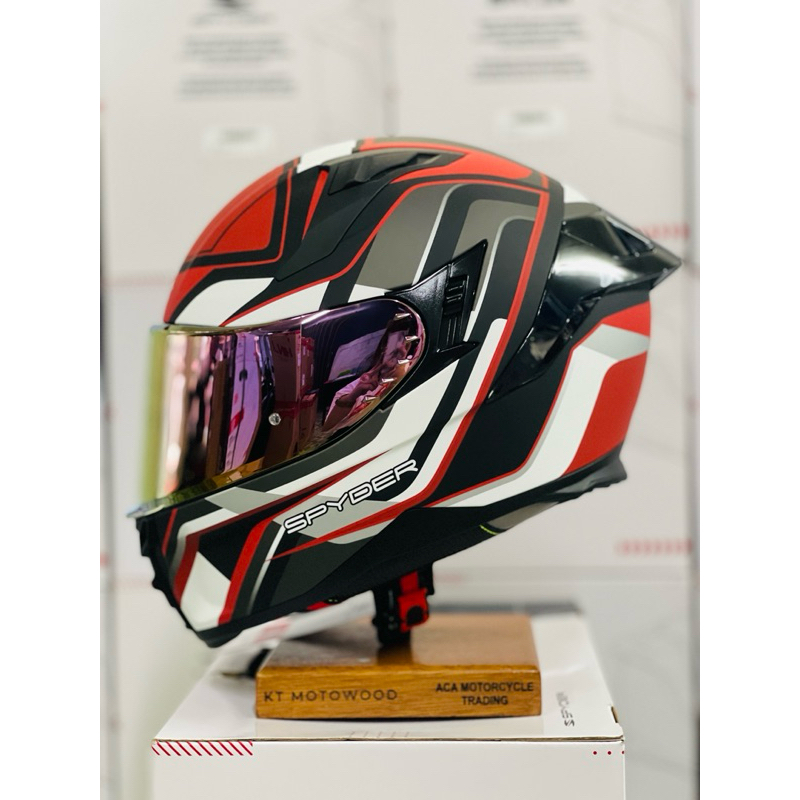 SPYDER FURY S6 Fullface Dual Visor Helmet with Free Clear Visor (ASTRA ...