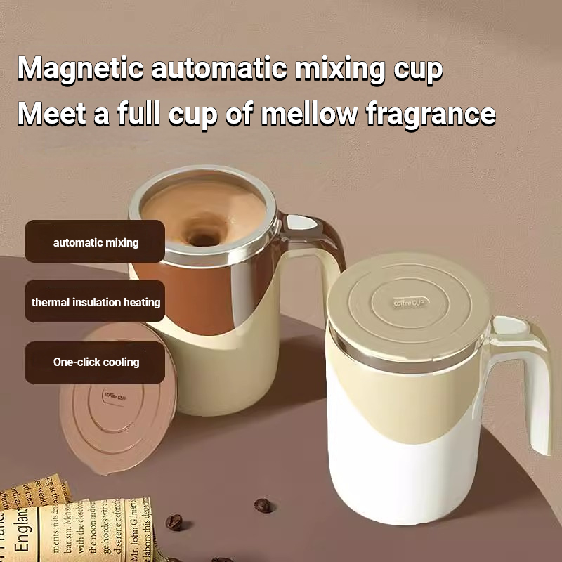 400Ml automatic mixing cup stainless steel coffee milk creative self ...