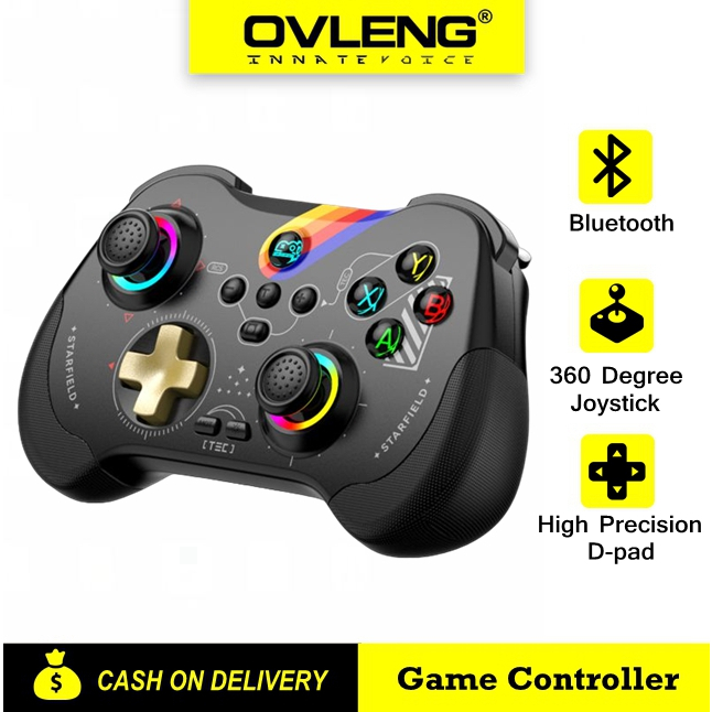 Ovleng Z01 Rgb Colorful Light Wireless Gamepad Game Controller For ...