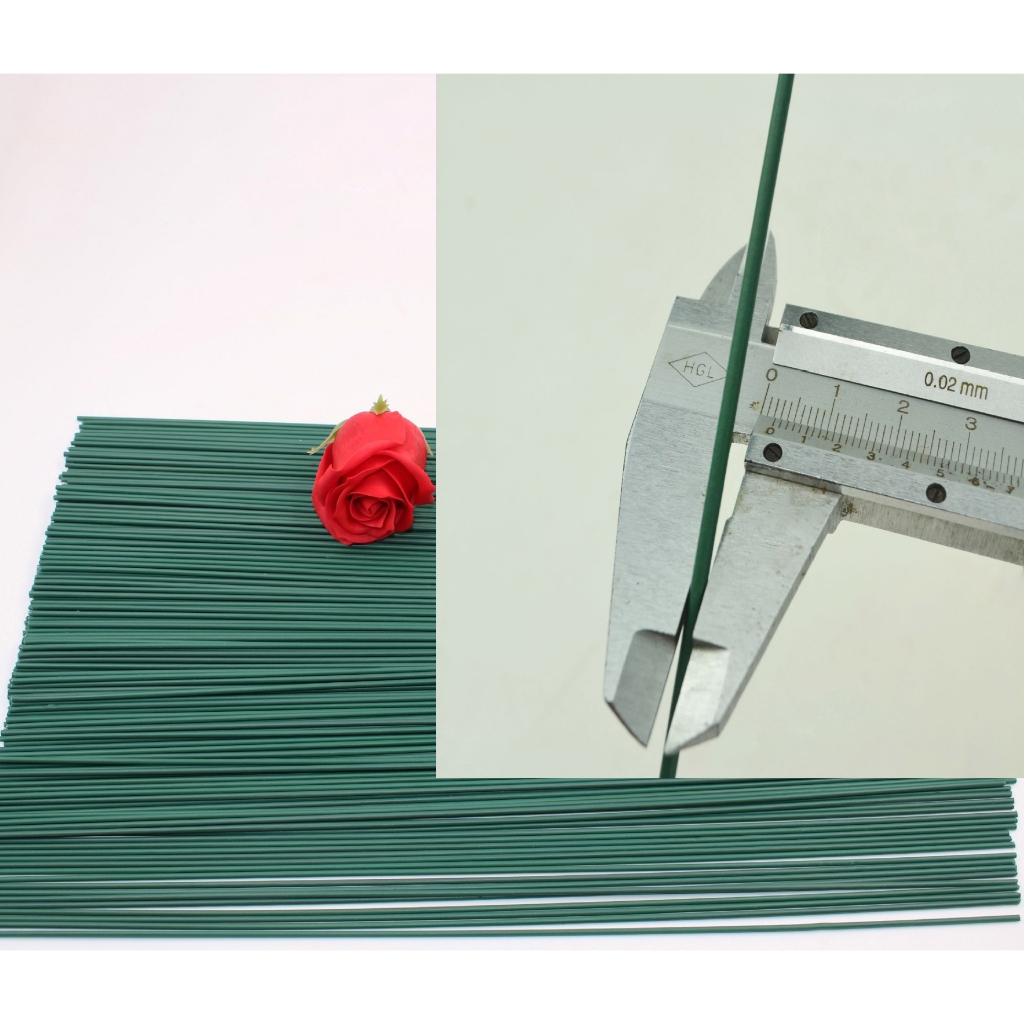 flower stem stick artificial flower clip stem iron wire diy flower ...