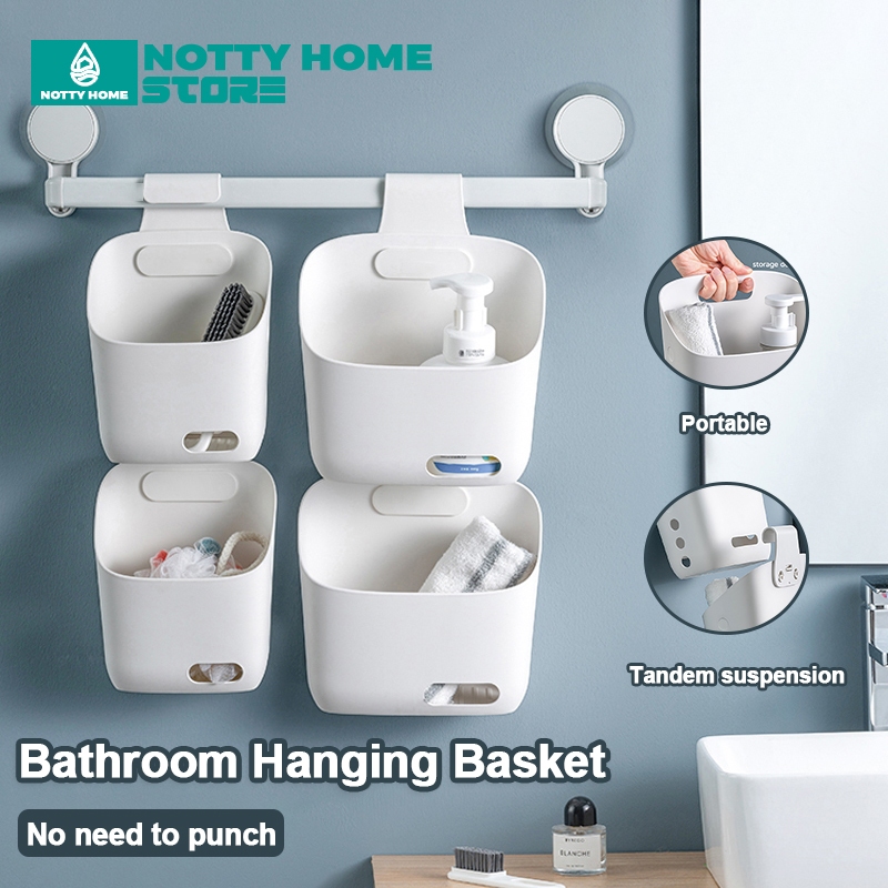 NOTTY Bathroom Hanging Basket Household Bathroom Organizer Drain Basket ...