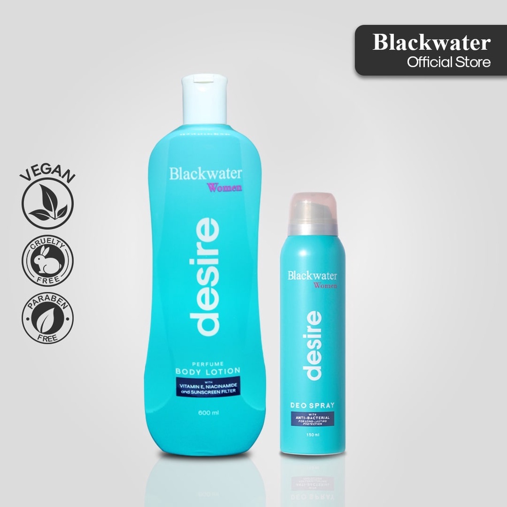 Blackwater Women Desire Lotion and Deo Spray Bundle (Perfume, Long ...