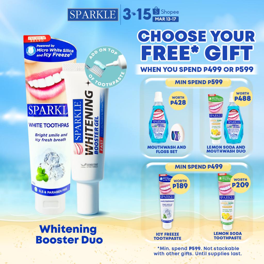SPARKLE Whitening Booster Duo (Booster Gel and Toothpaste) | Shopee ...