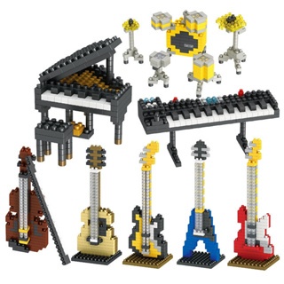 Nano Blocks Instrument Puzzle Building Blocks Electric bass Violin ...