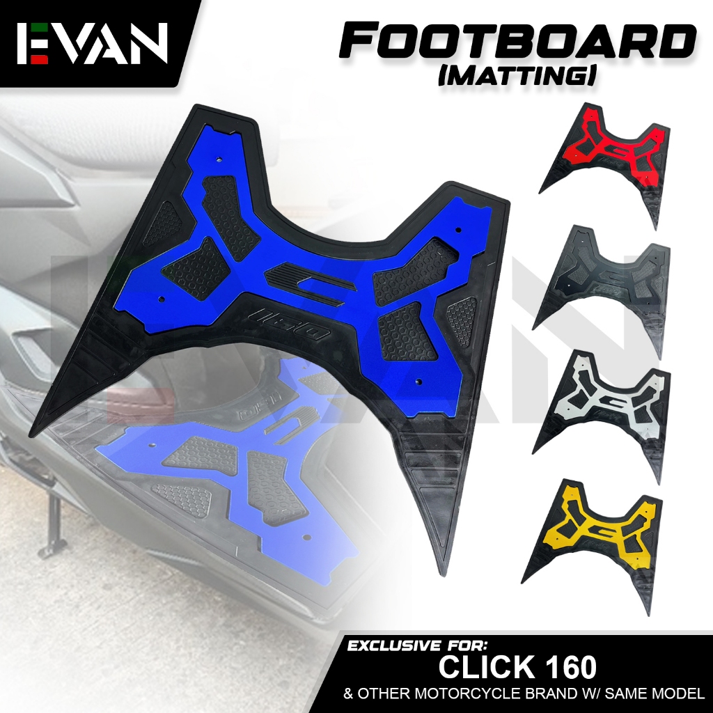 EVAN.PH Honda Click 160 Footboard Matting Heavy Duty Rubber Thick ...