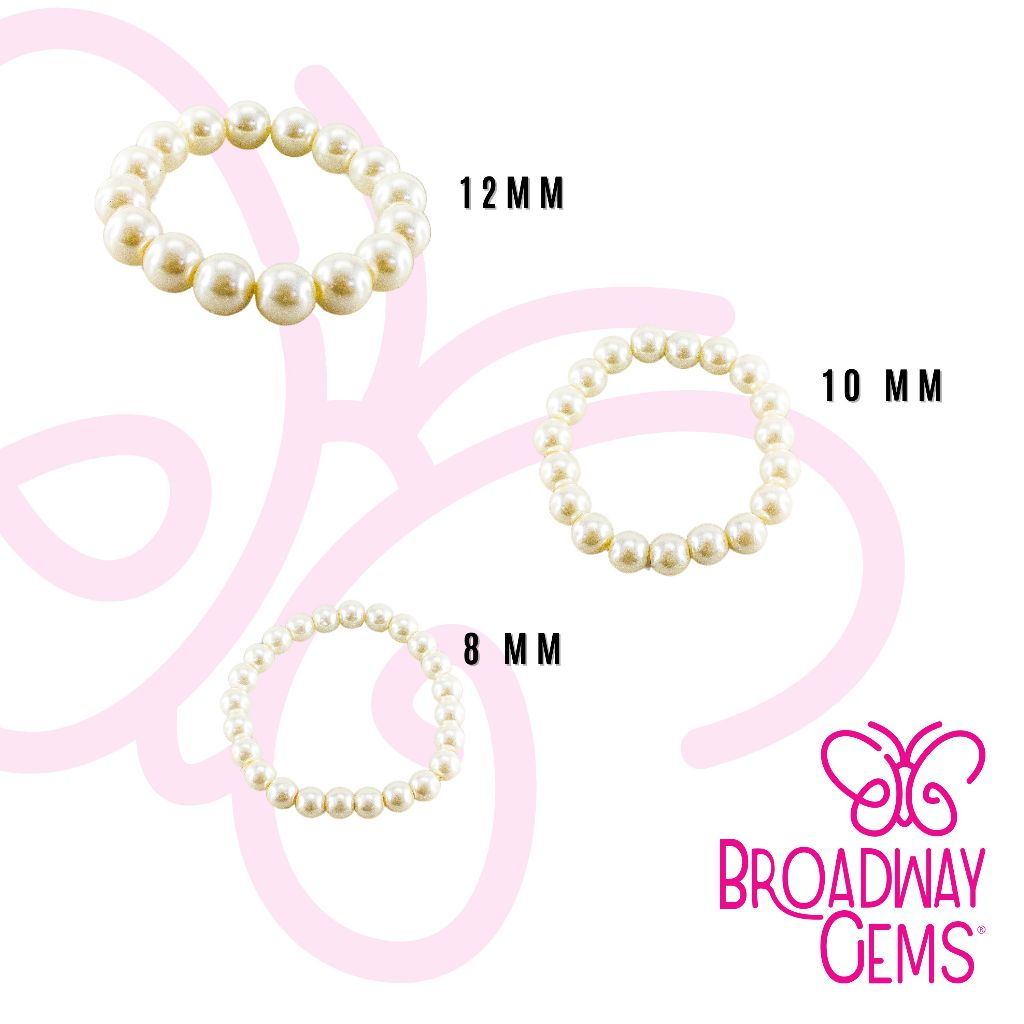 BROADWAY GEMS Pearl Bracelet Shinny Plain (BP1) (BP2) (BP3) | Shopee ...