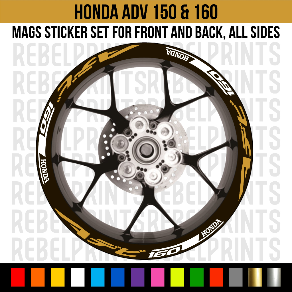 ADV 150 160 Japan Concept Honda Mags Sticker Decals Vinyl Set for Front ...