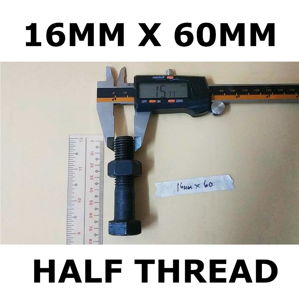 HT BOLT 16MM X 60MM WITH 1 PIECE NUT HI TENSILE ...