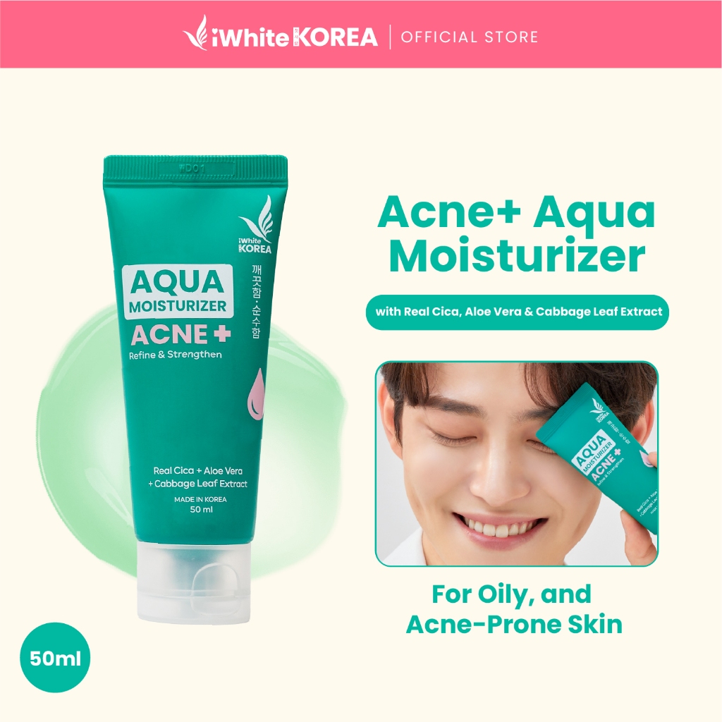 iWhite Korea ACNE+ Aqua Moisturizer 50ml Calms Troubled Acne-Prone Skin ...