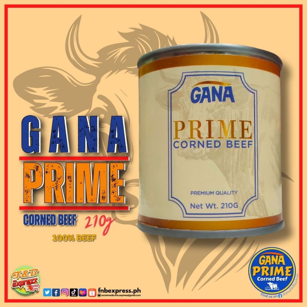 Gana Prime Corned Beef 210g x 1pc | Shopee Philippines