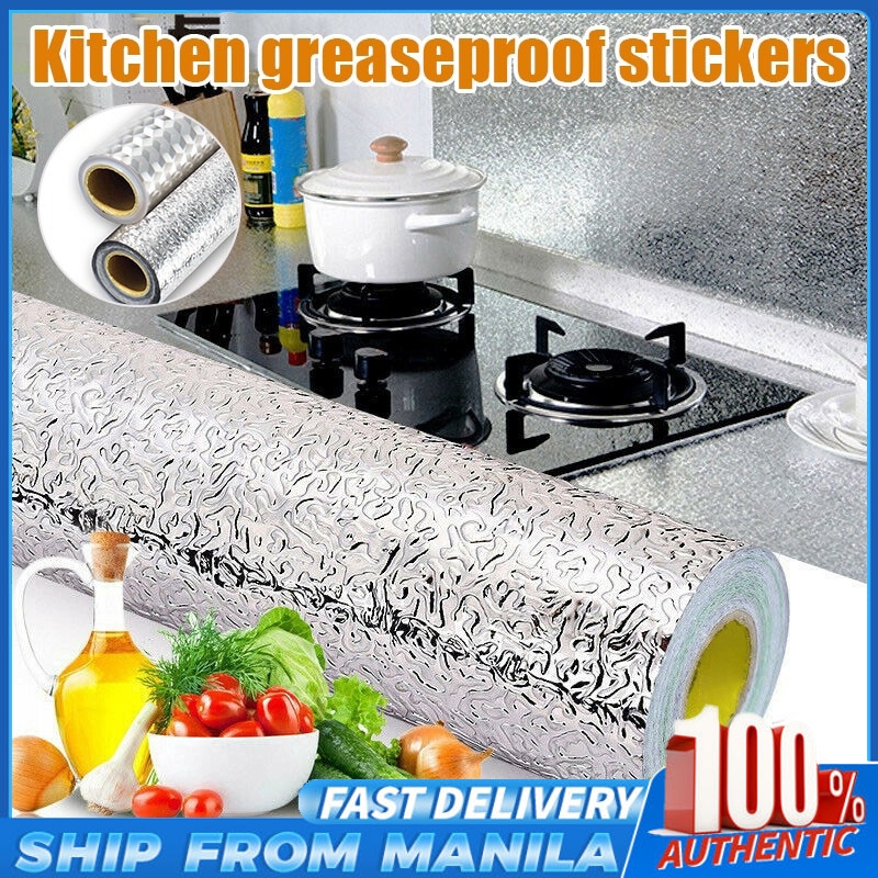 PVC Self-Adhesive Kitchen Wallpaper DIY Waterproof Oil-proof Heat ...
