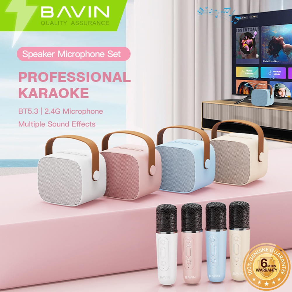 BAVIN BM15 Mini Portable Bluetooth Wireless Karaoke Speaker W ...