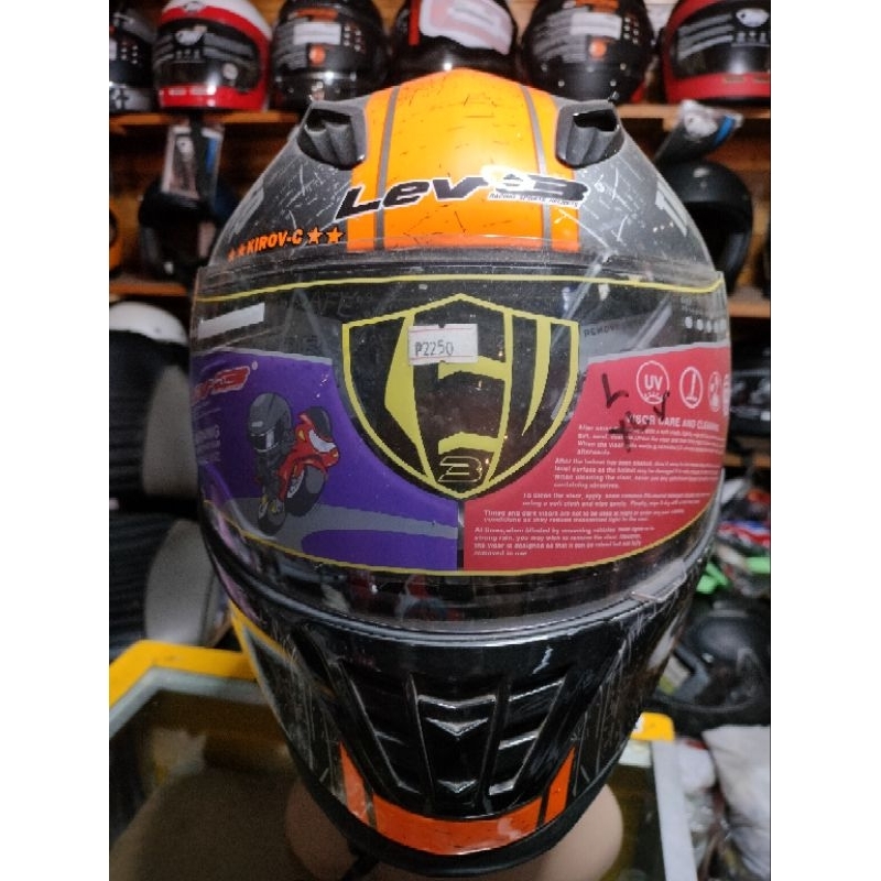 Lev3 Helmet Fullface Dual visor Storm Shadow | Shopee Philippines