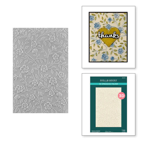 Spellbinders Flowers & Foliage 3D Embossing Folder from the From the ...