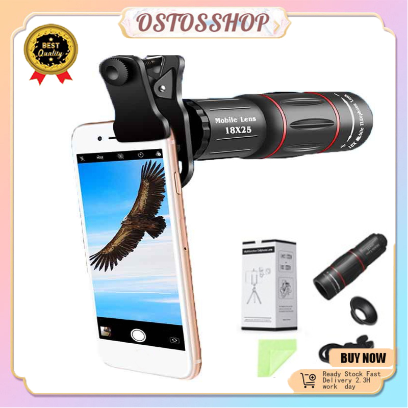APEXEL Universal 18x25 Monocular Zoom HD Optical Cell Phone Lens ...