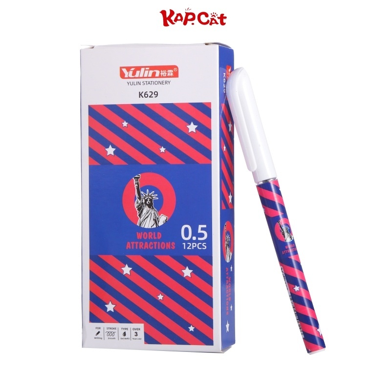 KAP.CAT YULIN K629 GEL PEN 12PCS SCHOOL SUPPLIES/GIVEAWAYS | Shopee ...