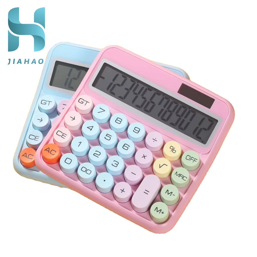 Big Screen Calculator Candy Color Mechanical With Kawaii Scientific ...