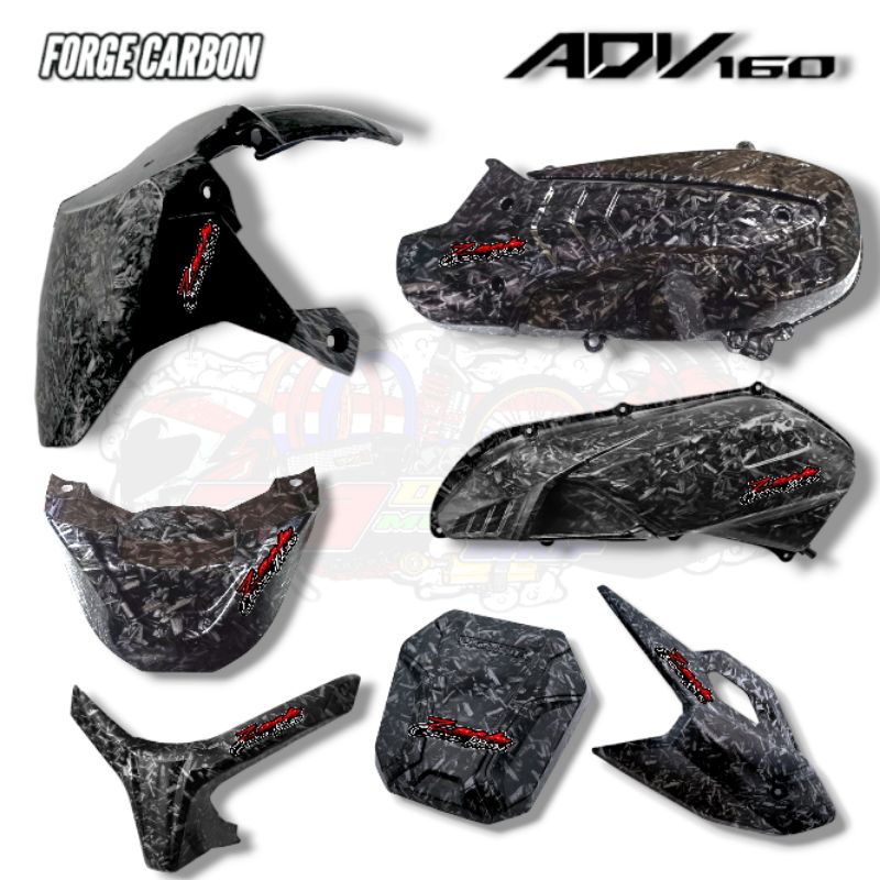 Forged carbon honda ADV 160 glossy finish hydro dip crank case,air ...