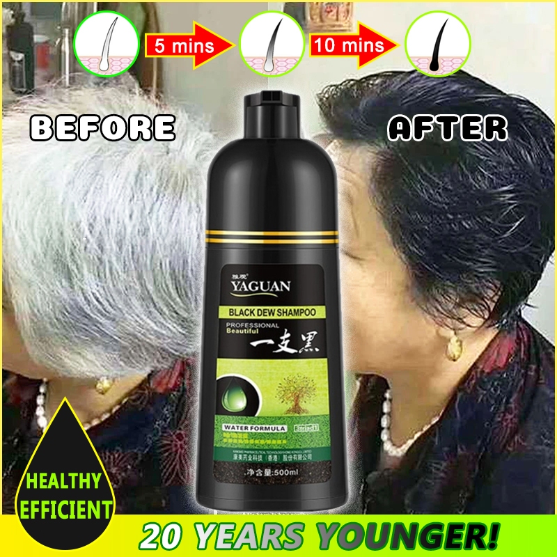 500ml Hair Coloring Hair Dye Hair Blackening Shampoo White Hair into ...