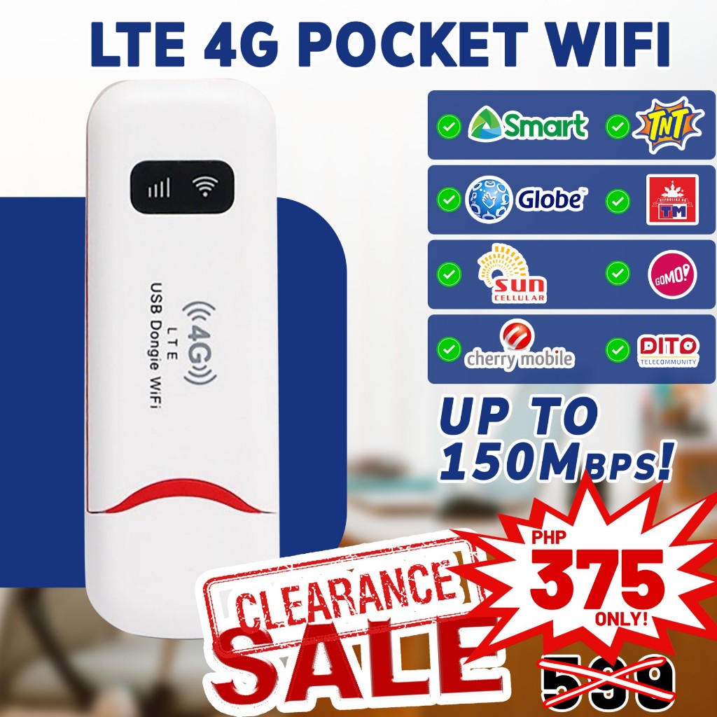 Wireless 4G LTE WiFi Router Modem Universal SIM Card 150Mbps USB Mini ...