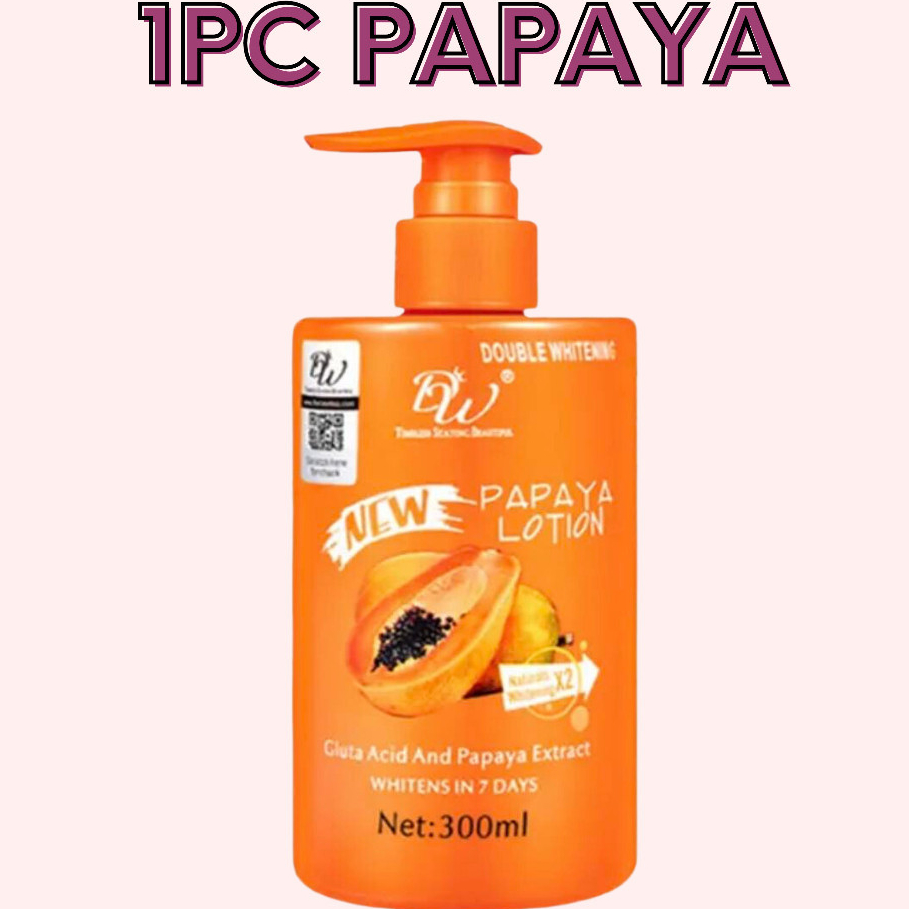 3Pcs DW LOTION W/ Gluta Acid And Papaya Extract 300ml and DW Milk ...
