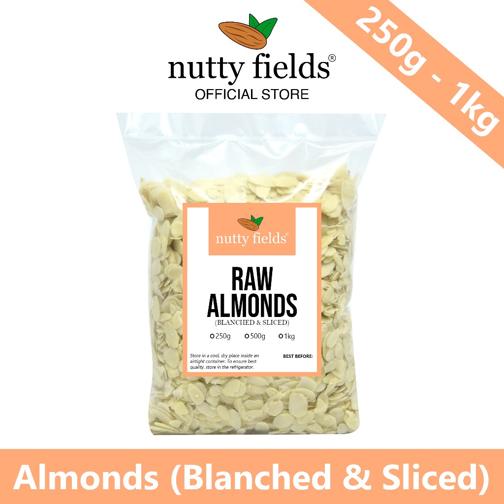 Blanched Sliced Almonds (250g - 1kg) by Nutty Fields | Shopee Philippines