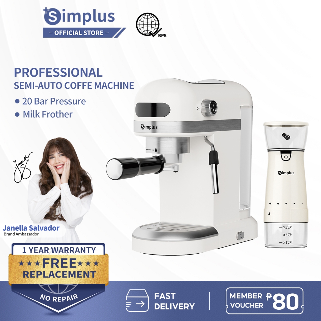 Simplus Coffee Machine Set Espresso Coffee Machine + Coffee Grinder ...