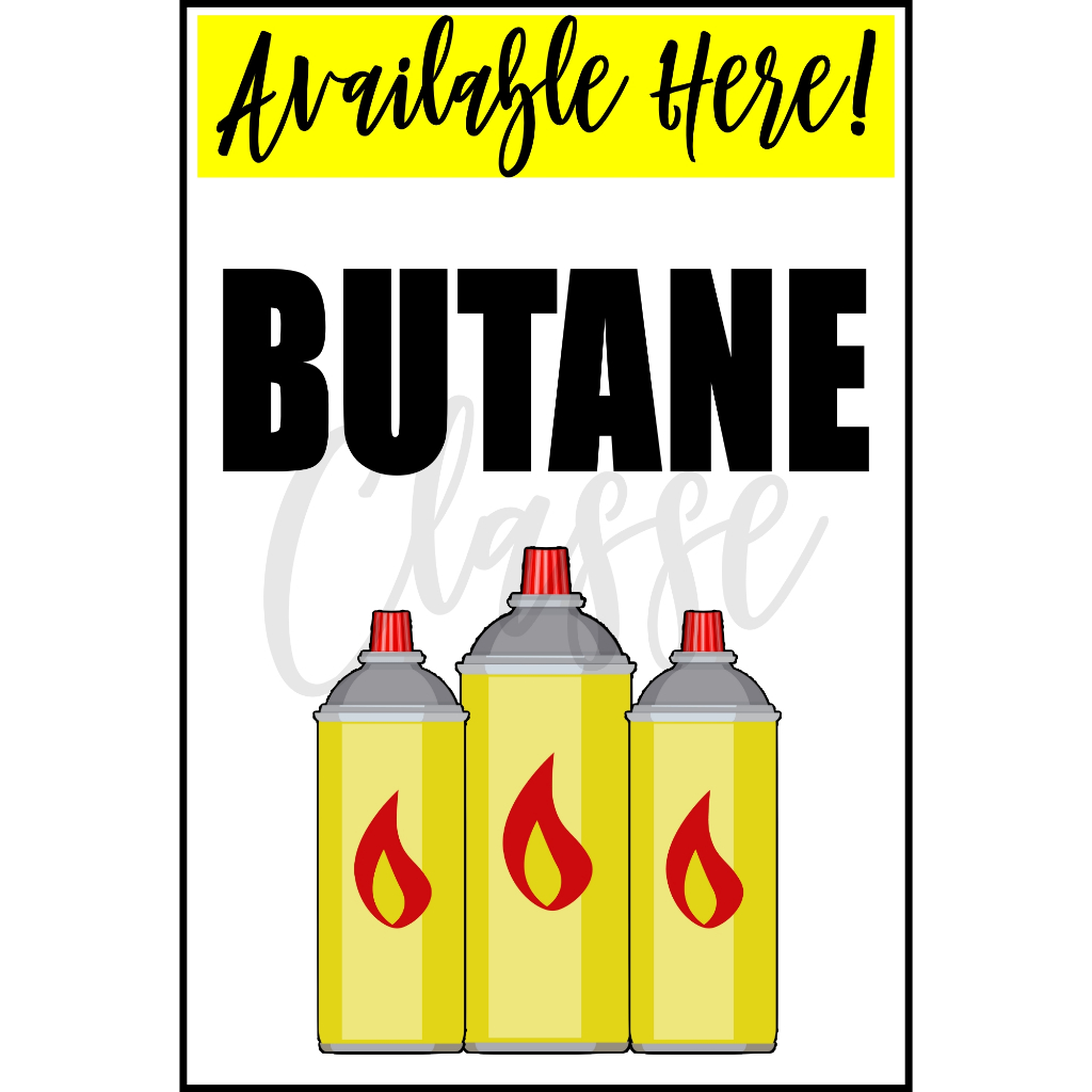 BUTANE AVAILABLE A4 SIZE LAMINATED SIGNAGES 180GSM PAPER HIGH QUALITY ...