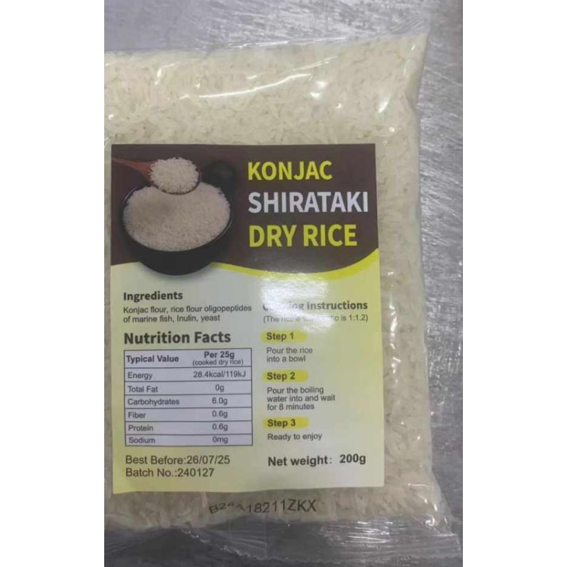 Shirataki dry rice (200g) | Shopee Philippines