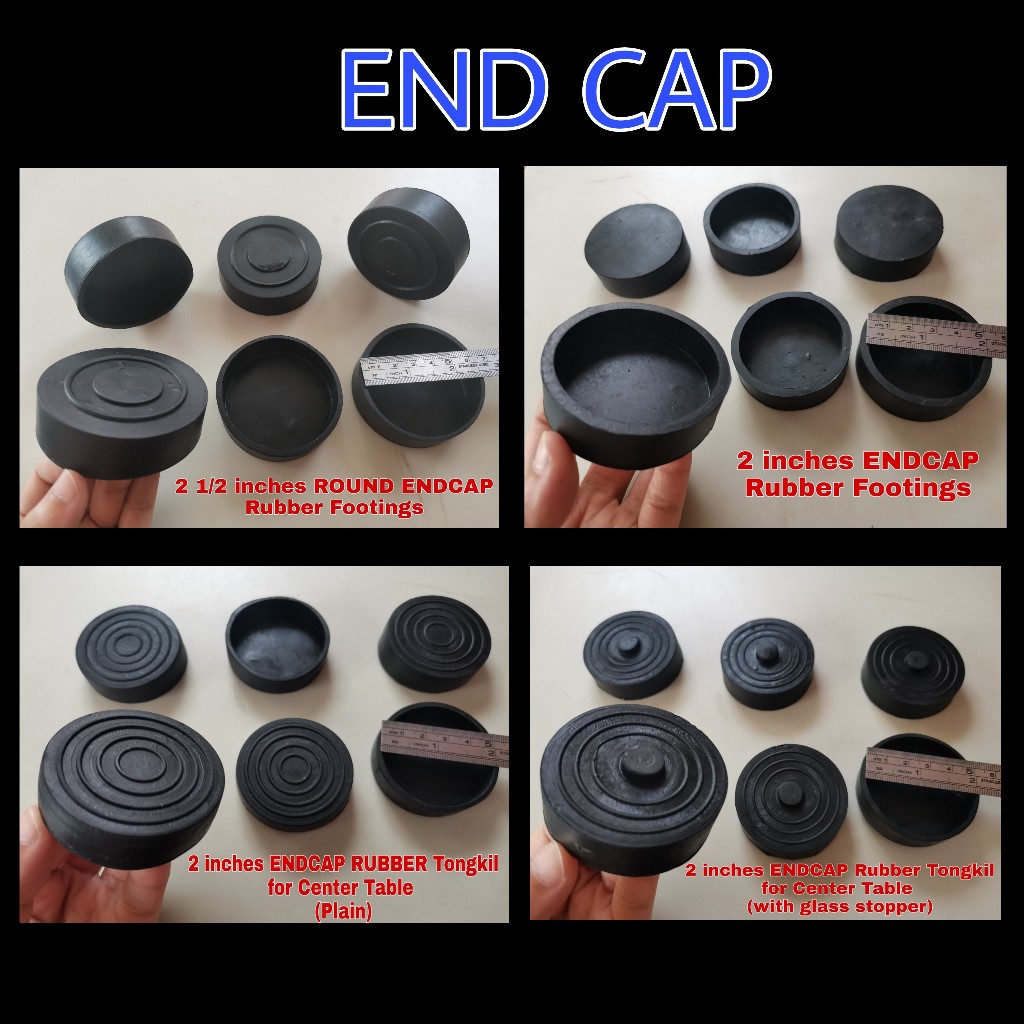 END CAP Rubber Footings (Sold per piece) | Shopee Philippines