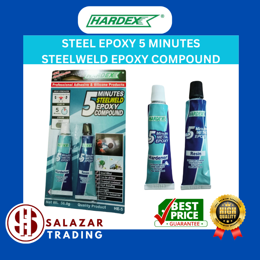 HARDEX STEEL EPOXY 5 MINUTES STEELWELD EPOXY COMPOUND | Shopee Philippines