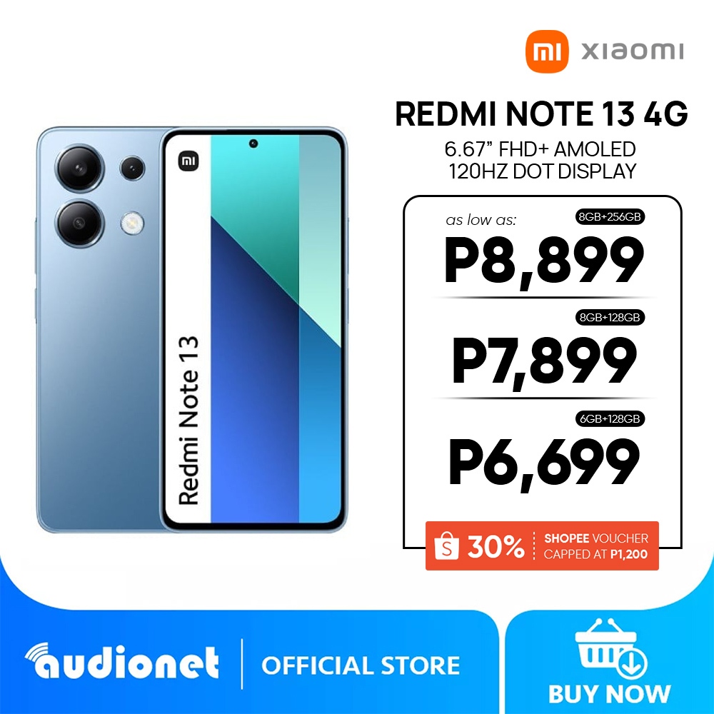 Xiaomi Redmi Note 13 4G | 6GB+128GB/8GB+256GB | Snapdragon 685 | 6.67 ...