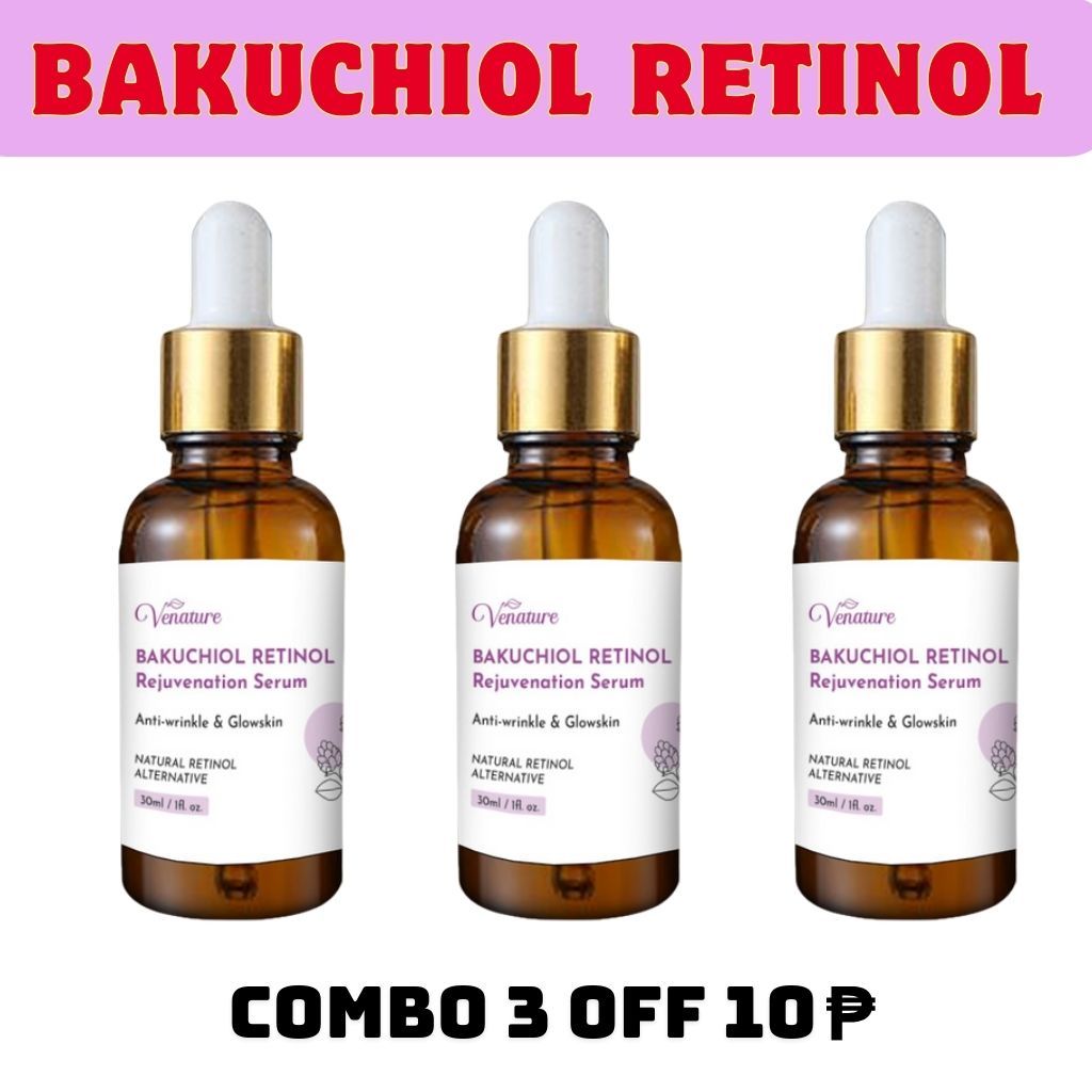VENATURE Bakuchiol Retinol Rejuvenation Serum Anti-Wrinkle Whitening Growing Skin Reduce Acne ...