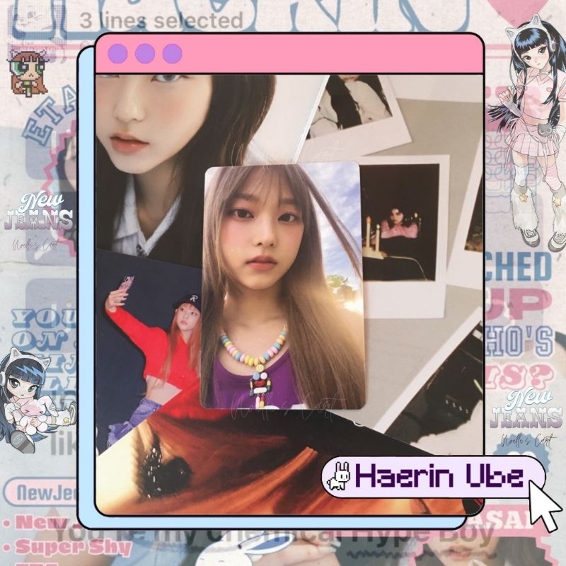 Haerin Ube Set from NewJeans 1st EP Weverse Album Official Photocards ...