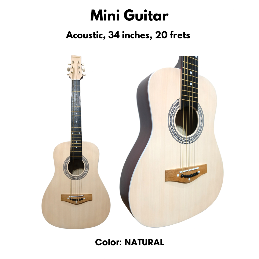 Lumanog Mini Acoustic Guitar 34 inches | Shopee Philippines