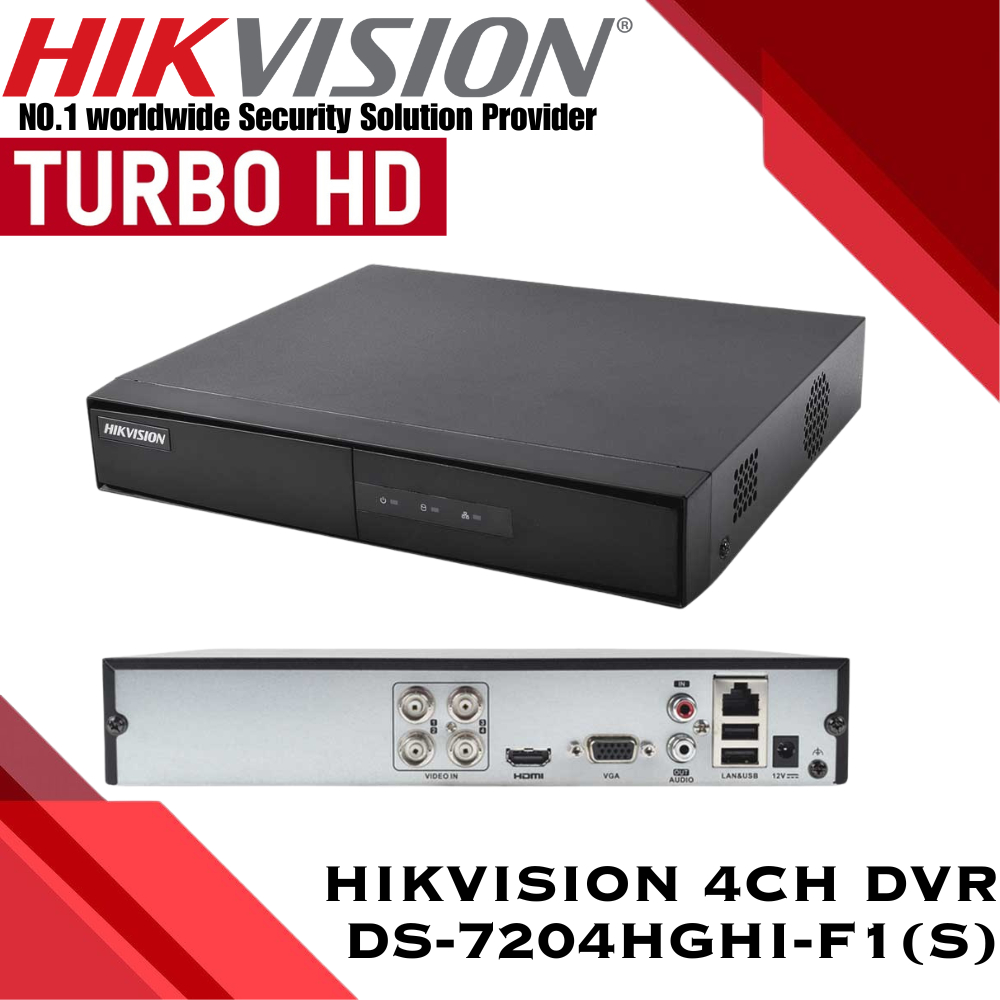 HIKVISION 4CH DVR 1080P 1U H.264 DVR DS-7204HGHI-F1 Turbo HD Products ...