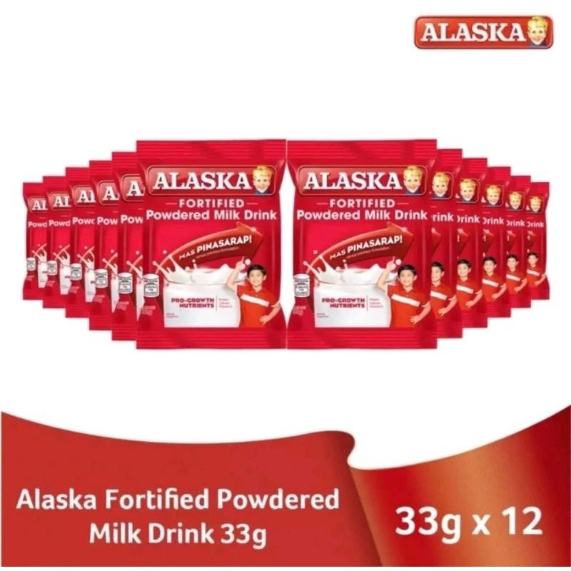 Alaska Powdered Milk (33g x 12) | Shopee Philippines