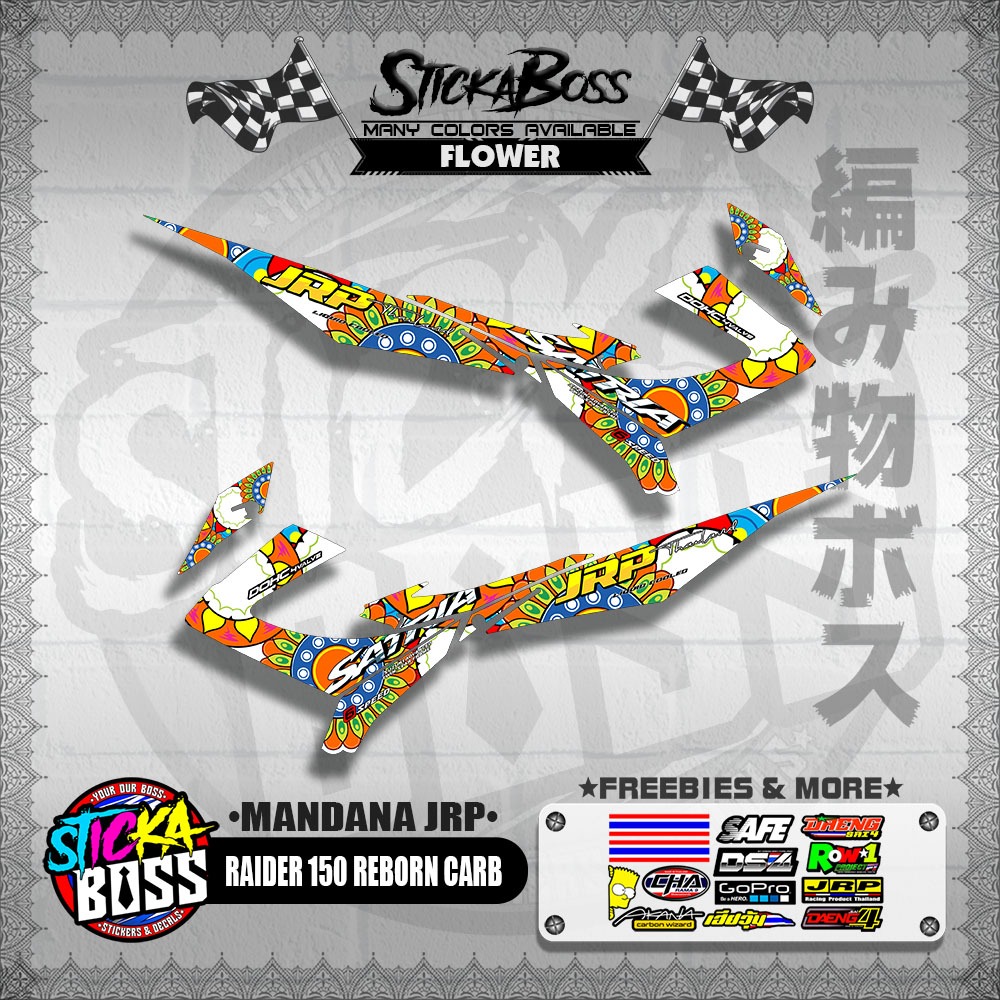 RAIDER 150 REBORN CARB DECALS ( MANDANA JRP )【WITH FREEBIES】 | Shopee ...